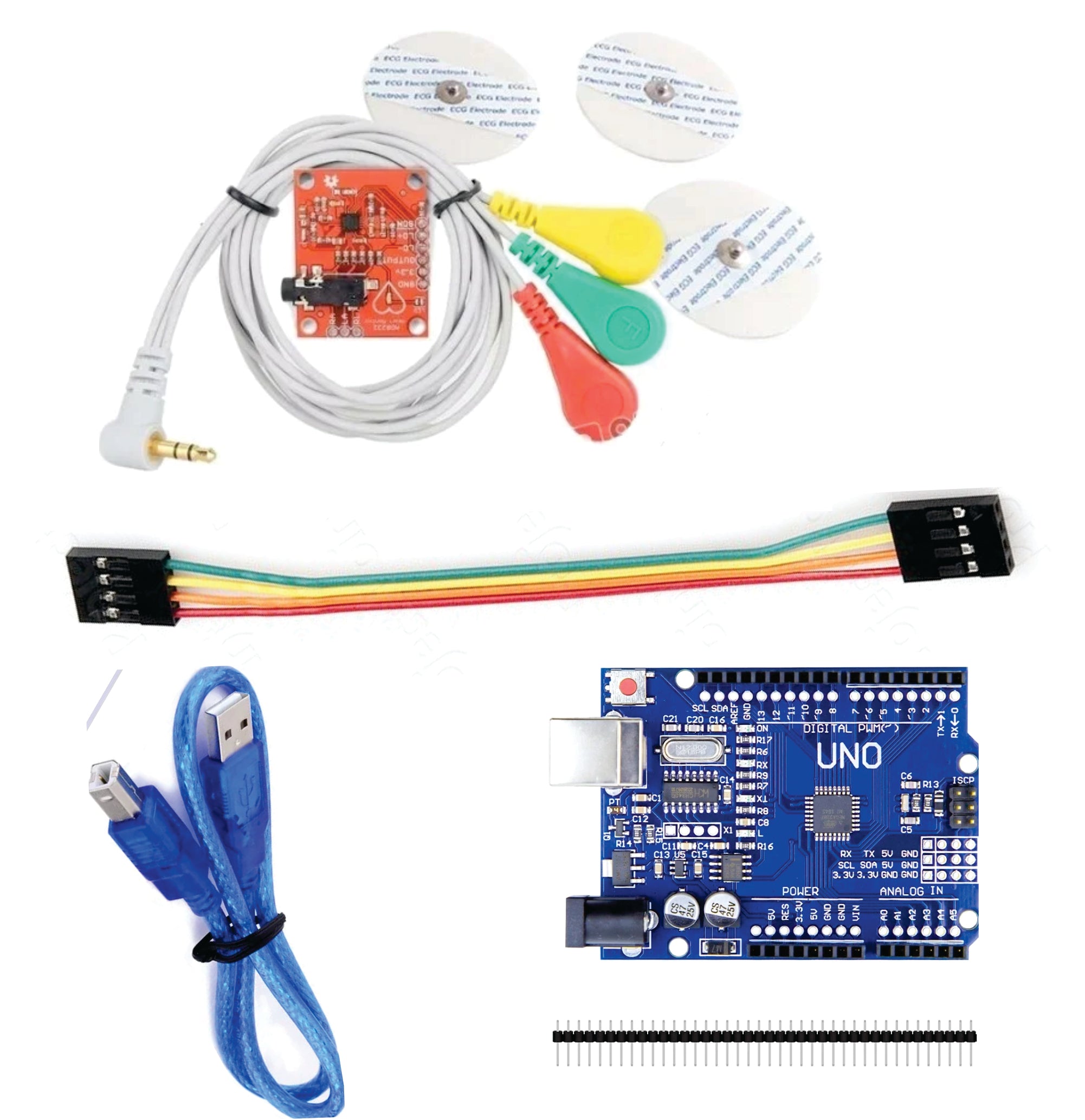 Ecg Monitoring With Ad8232 Ecg Sensor And Arduino Kit Skynet Robotics