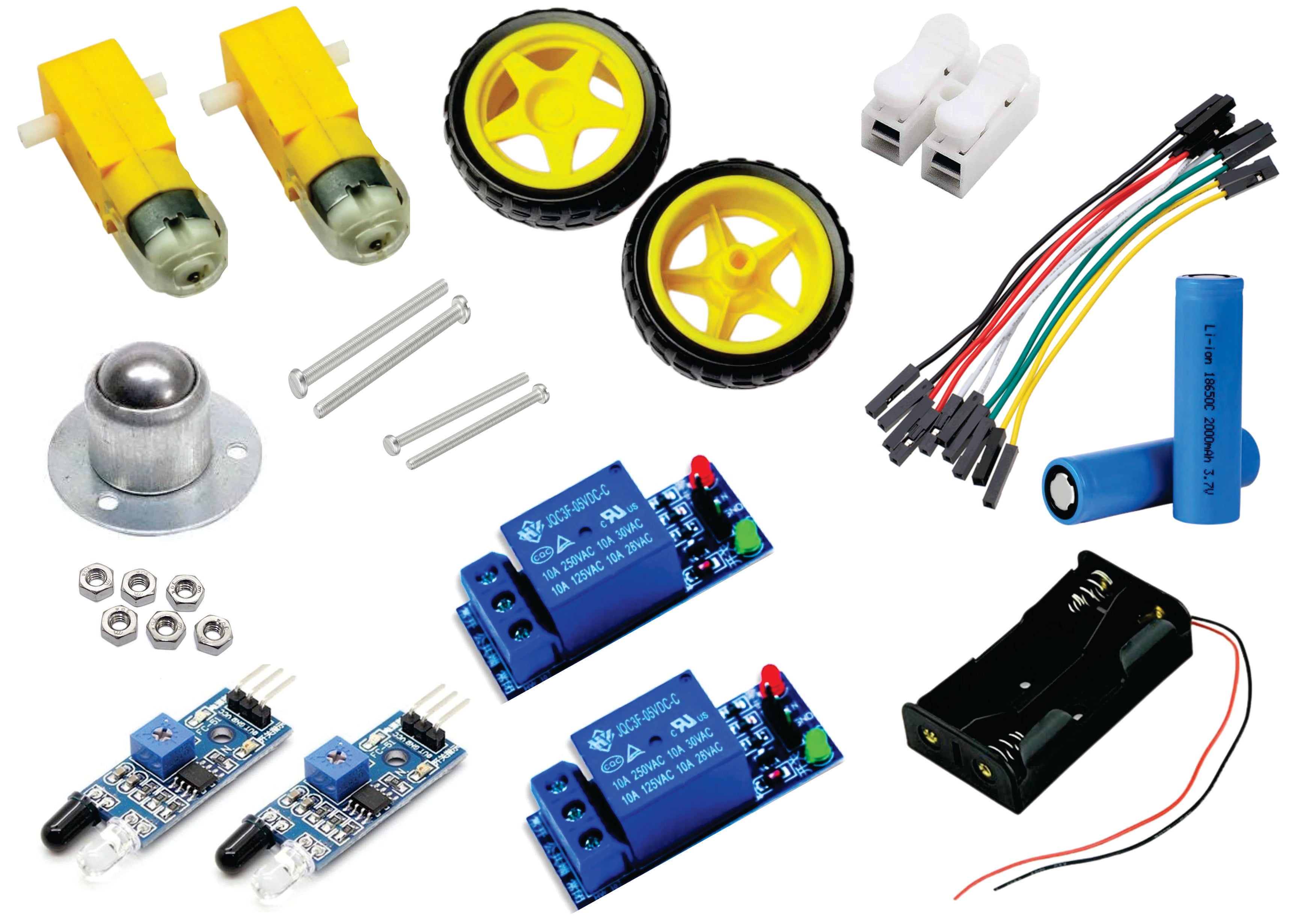 Line Follower Robot Without Arduino Kit Relay Skynet Robotics