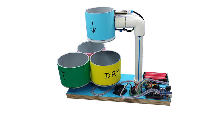 dry wet and metal waste segregator (Ready-made Project) – SKYNET ROBOTICS