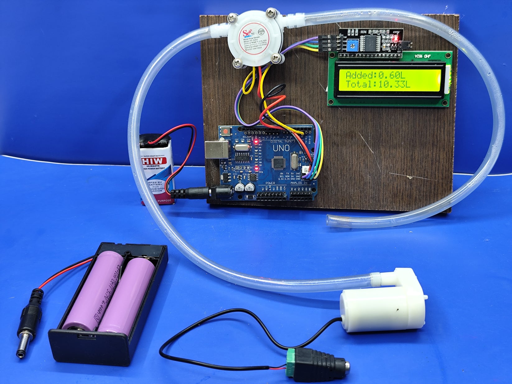 water flow sensor with Arduino (Ready made project) – SKYNET ROBOTICS