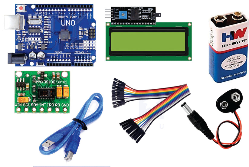Arduino heart rate monitor MAX30102 project kit – SKYNET ROBOTICS