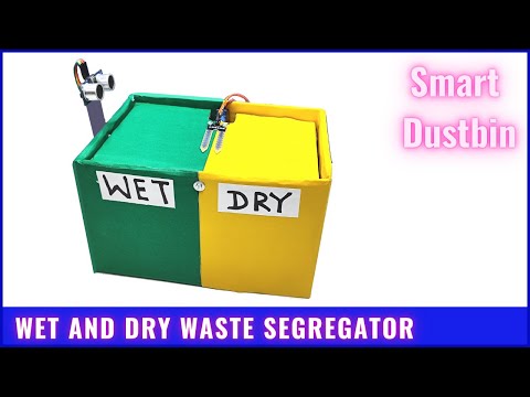 dry wet waste segregator smart dustbin components kit with Li-ion Batt ...