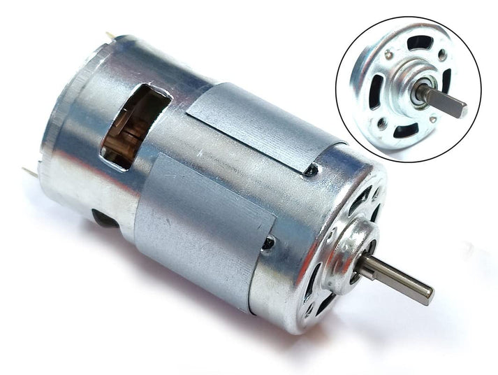 775 DC motor with D shaft and Ball bearing 12V-24V 3500-12000rpm ...
