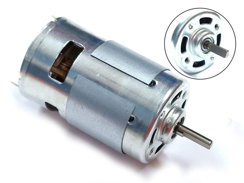 775 DC motor with D shaft and Ball bearing 12V-24V 3500-12000rpm ...