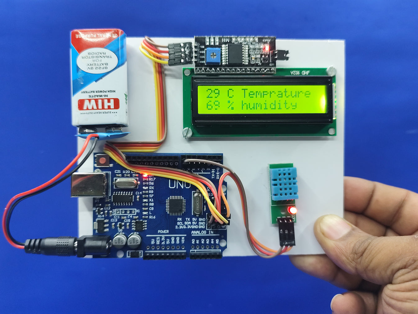 Arduino Weather Station DHT11 ready made – SKYNET ROBOTICS