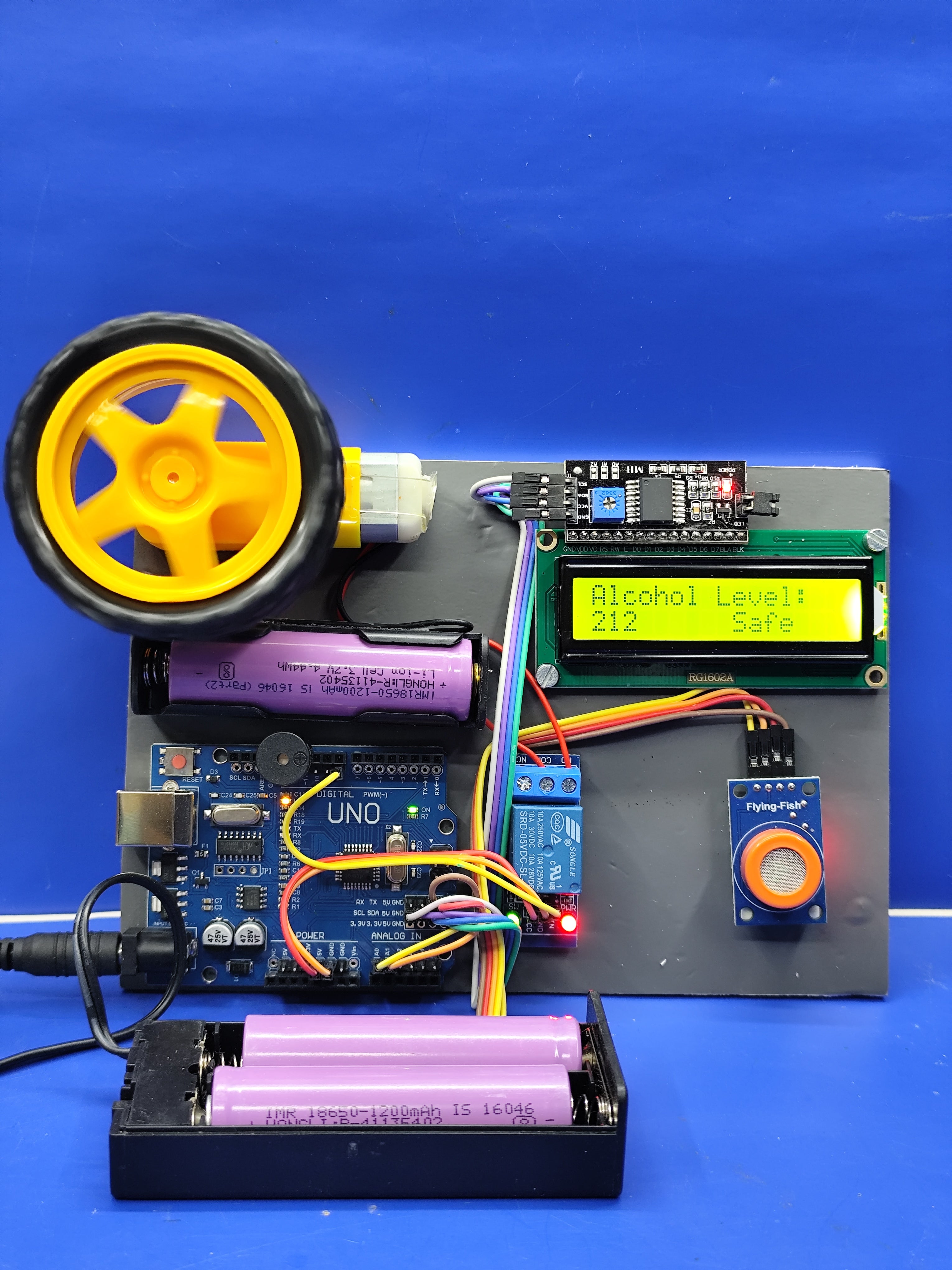 Alcohol detection system (Ready made project) – SKYNET ROBOTICS