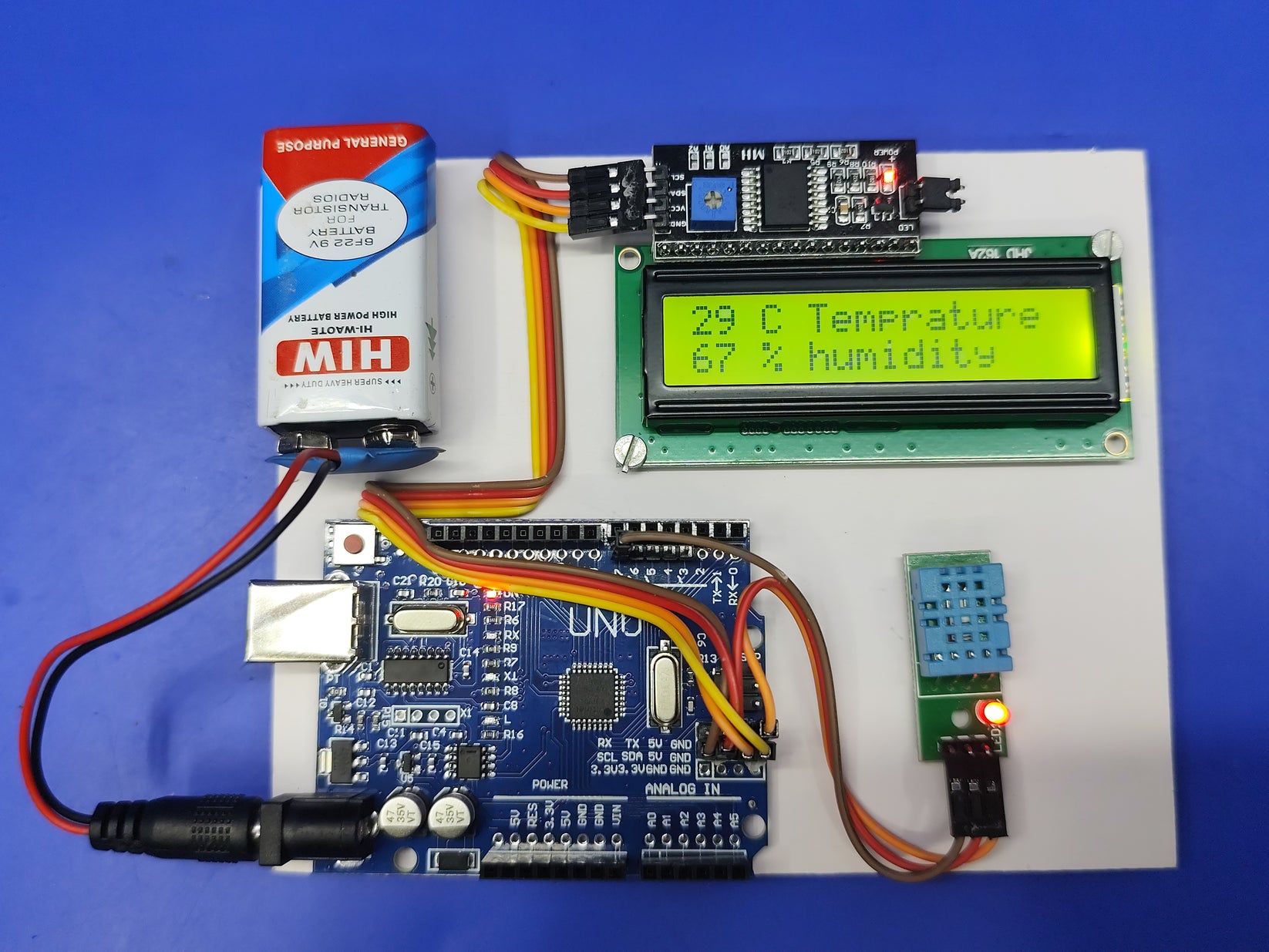Arduino Weather Station DHT11 ready made – SKYNET ROBOTICS