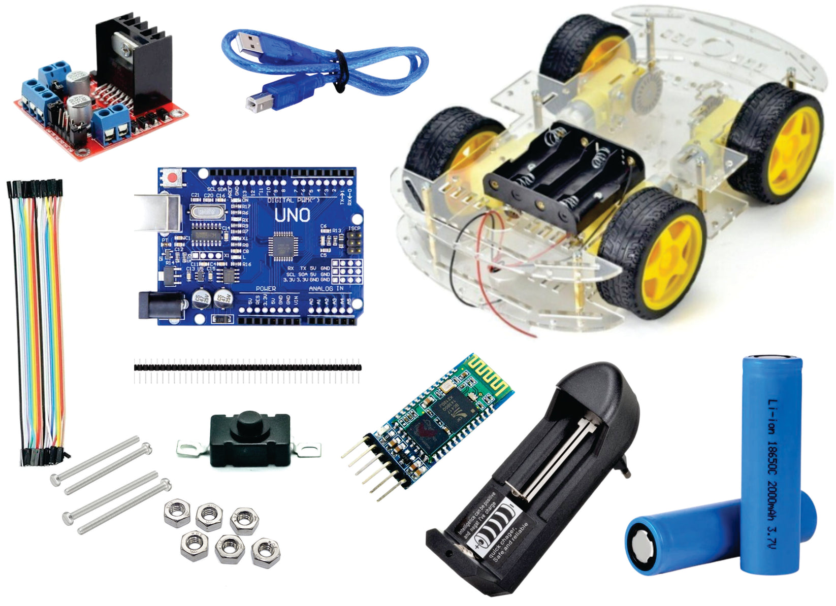 Voice control robot using Arduino (With 4WD chassis) – SKYNET ROBOTICS